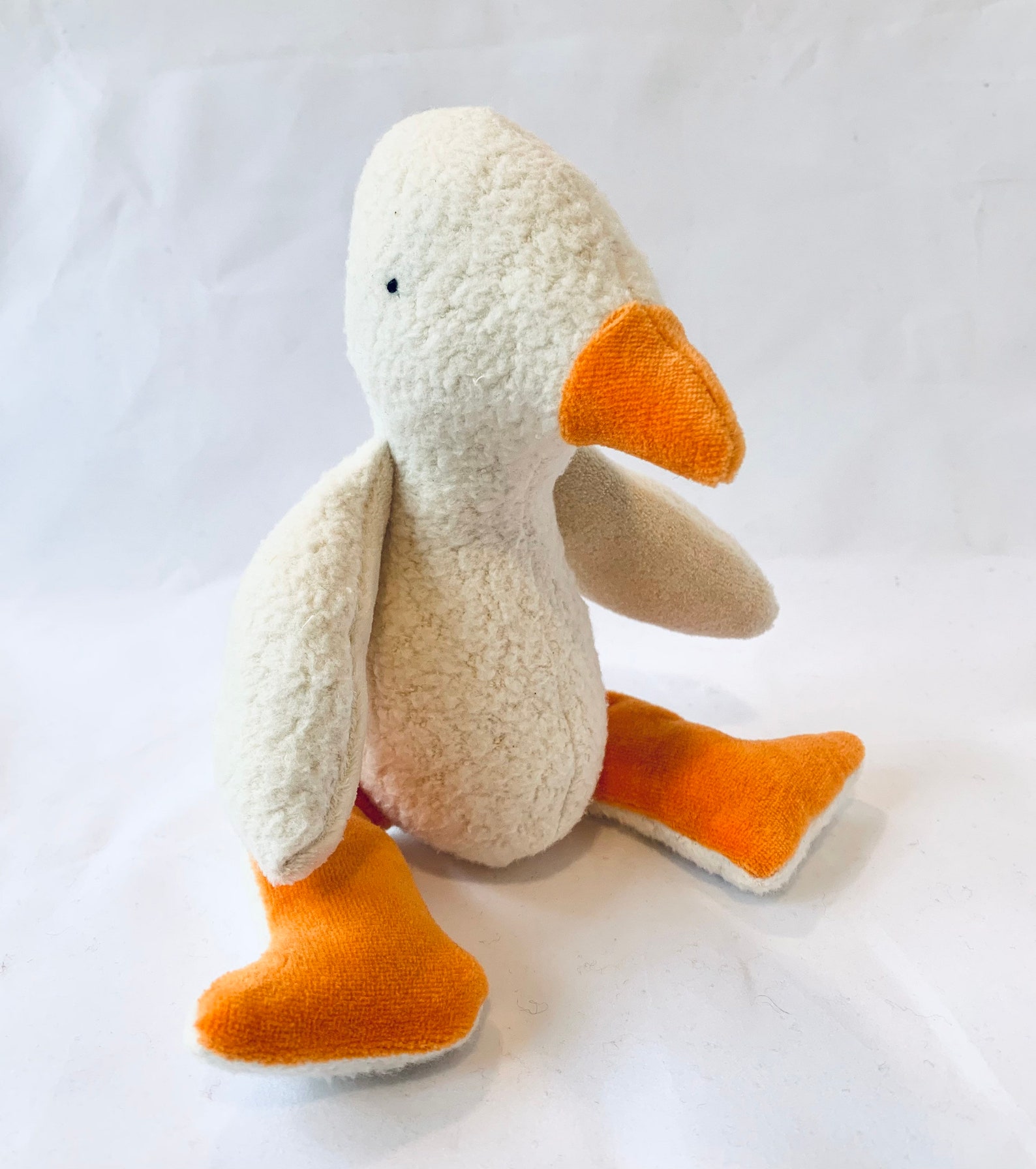Organic Cotton Natural Duck Bird Easter Doll Velour Eco - Etsy