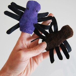 Organic Spider Finger Puppet Halloween Fall Toddler Fall Baby Toy - Etsy