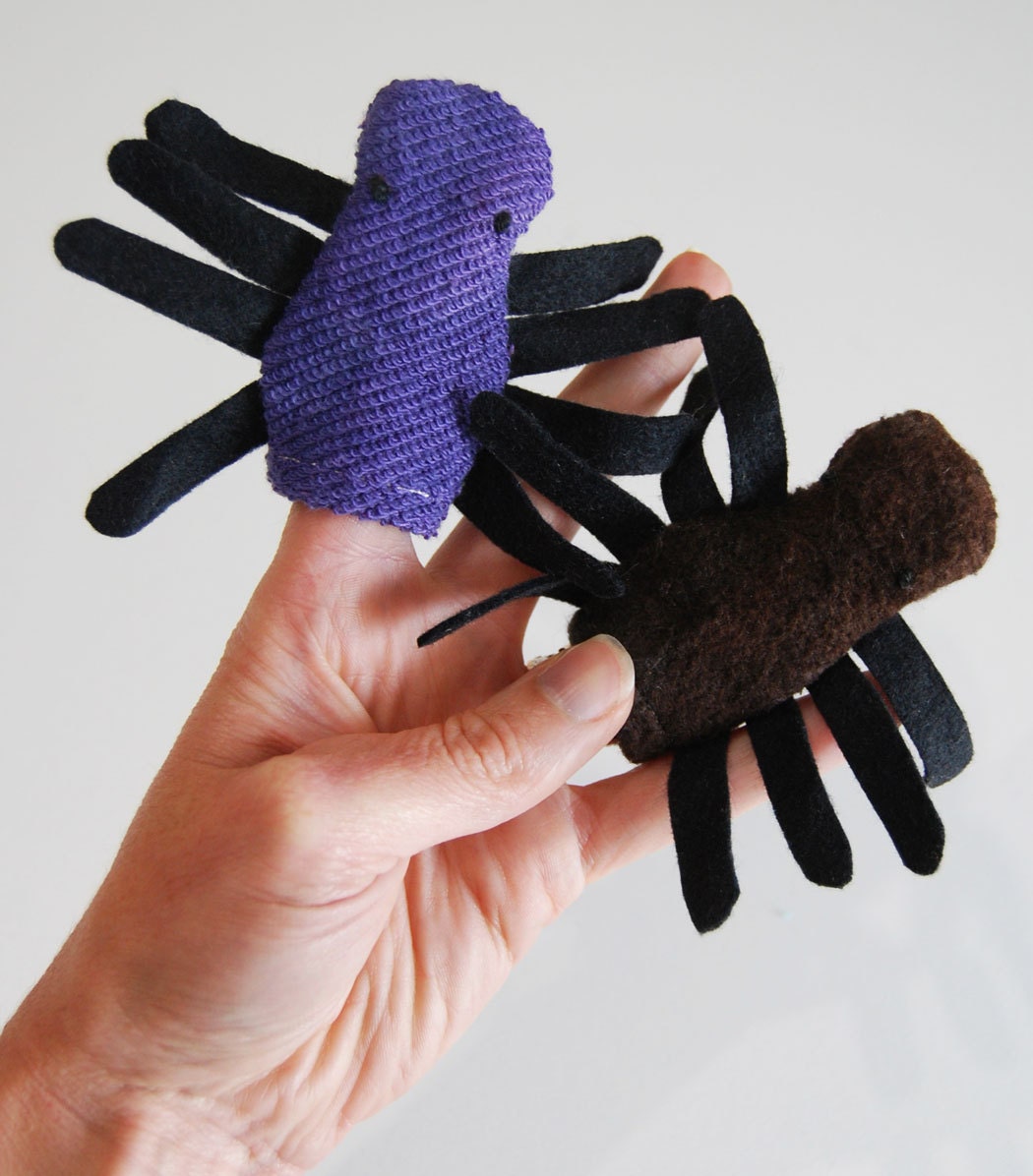 Organic Spider Finger Puppet Halloween Fall Toddler Fall Baby - Etsy