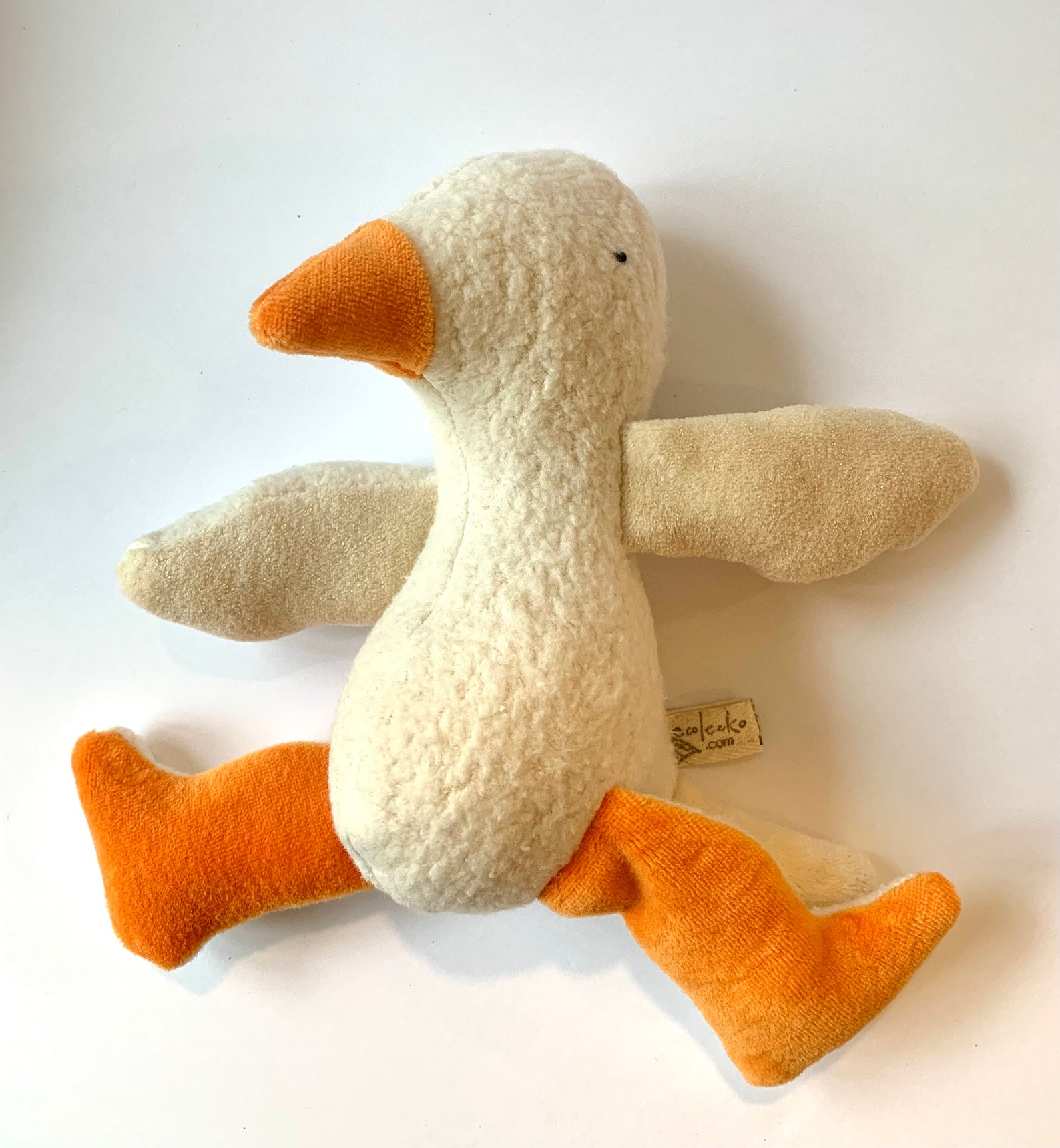 Organic Cotton Natural Duck Bird Easter Doll Velour Eco - Etsy