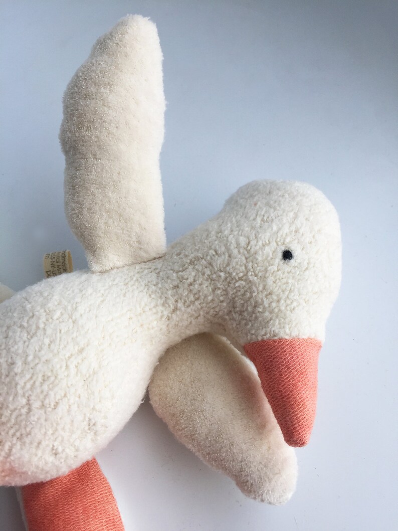 Organic Cotton Natural Duck Bird Easter Doll Velour Eco | Etsy