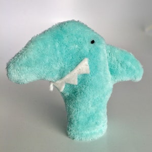 Organic Blue Shark Finger Puppet Ocean Sea Animal Fish Toy - Etsy