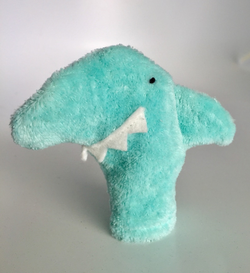 Organic Blue Shark Finger Puppet Ocean Sea Animal Fish Toy - Etsy