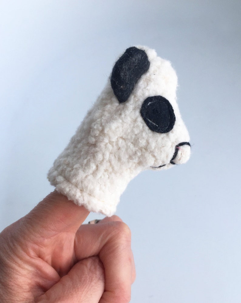Eco Friendly Organic Panda Bear Finger Puppet Animal Toddler - Etsy