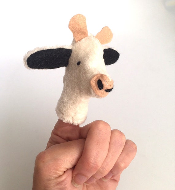 Eco Friendly Finger Puppet Cow Bull Farm Toy | Etsy