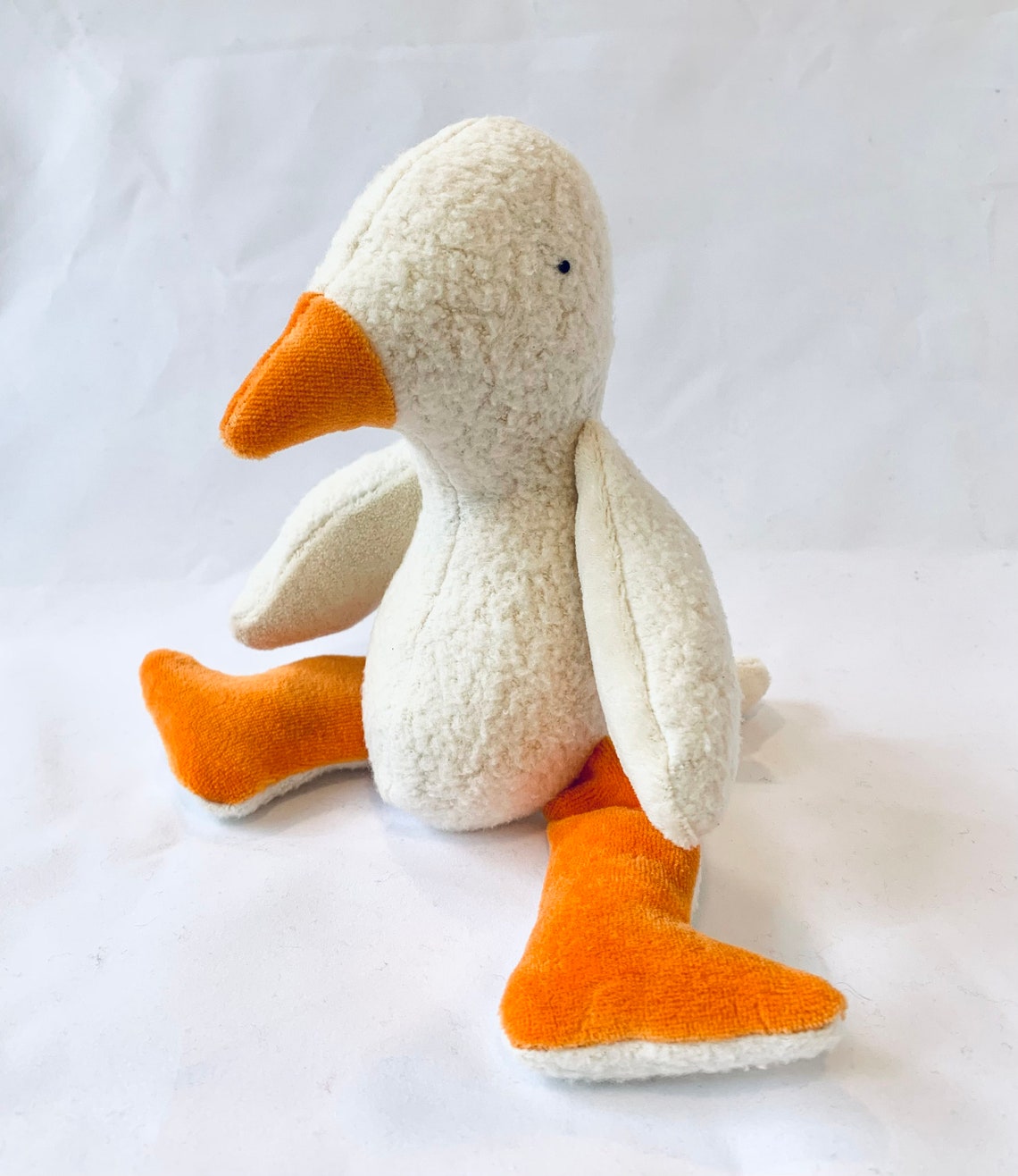 Organic Cotton Natural Duck Bird Easter Doll Velour Eco - Etsy