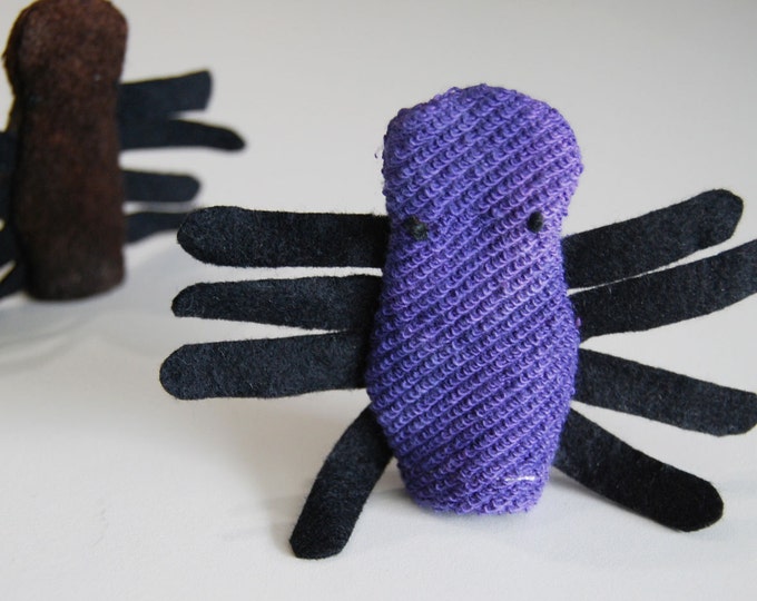 Organic Spider Finger Puppet Halloween Fall Toddler Fall Baby Toy - Etsy