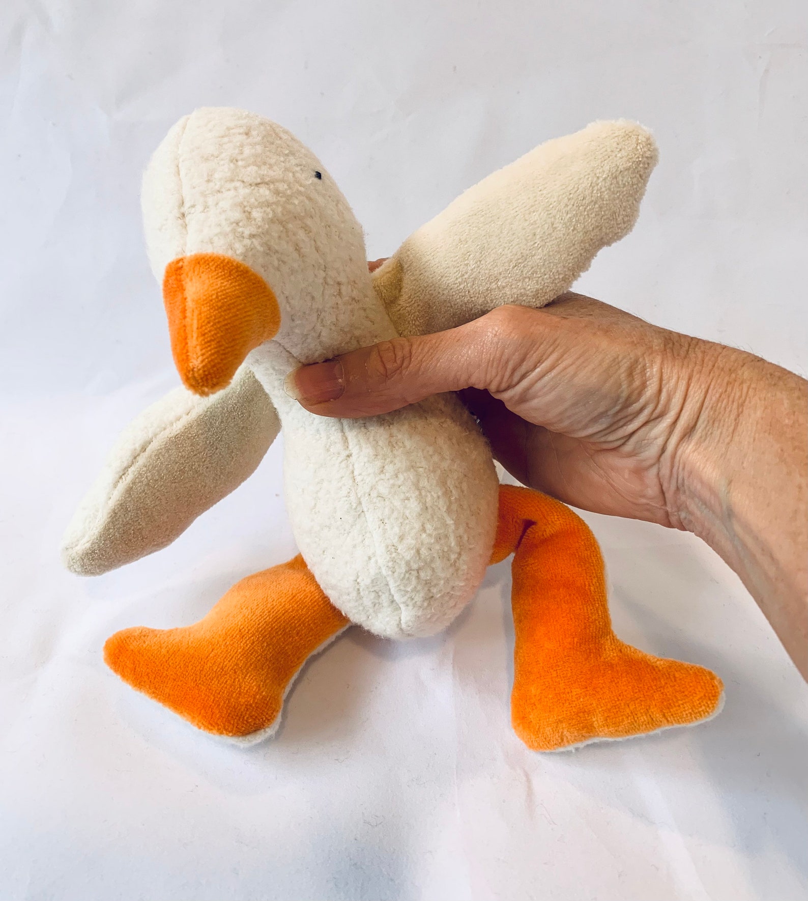 Organic Cotton Natural Duck Bird Easter Doll Velour Eco - Etsy
