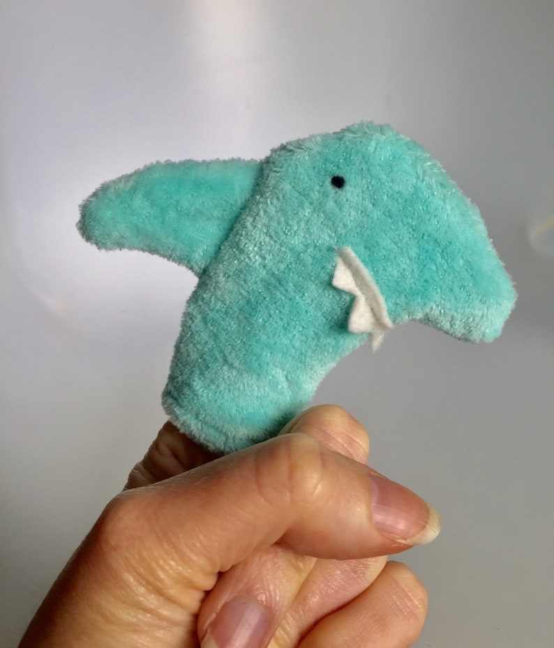 Organic Blue Shark Finger Puppet Ocean Sea Animal Fish Toy - Etsy