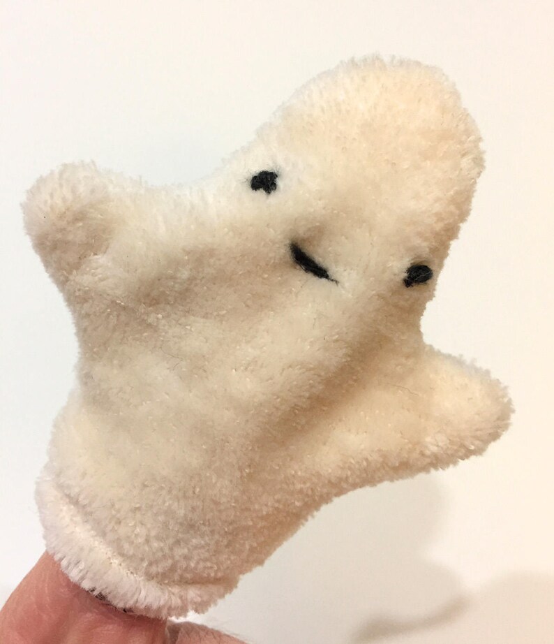 Organic Ghost Finger Puppet Eco Friendly Halloween Baby - Etsy