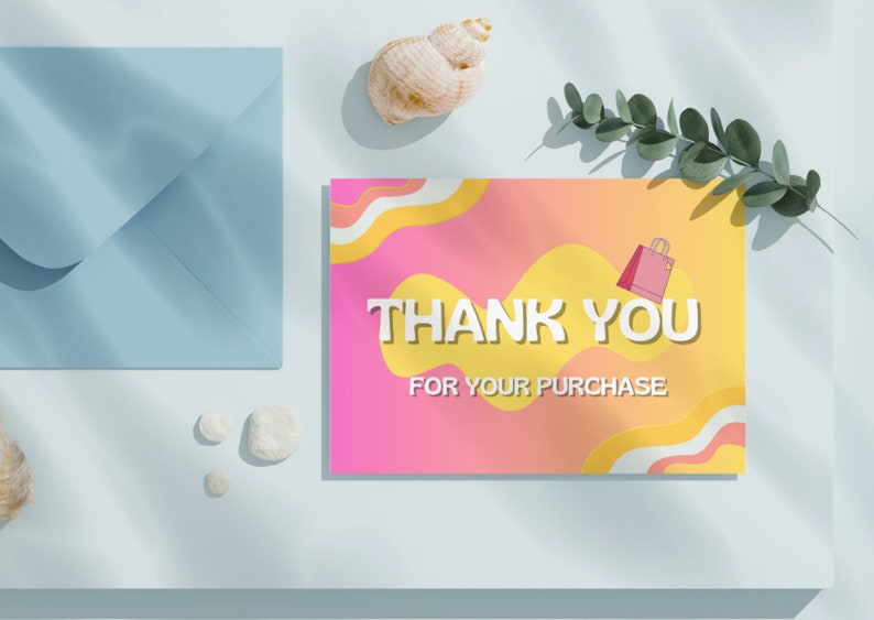Editable Thank You Card Template for Your Packages Printable Business ...