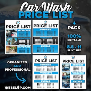 Mobile Mechanic Price List - Etsy