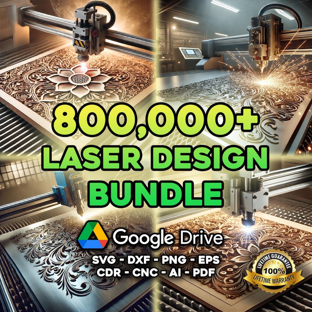 800,000+ Laser Cut Design Bundle Files 3D & 2D, Engraving Patterns, Fiber, CO2, CNC, Waterjet ...