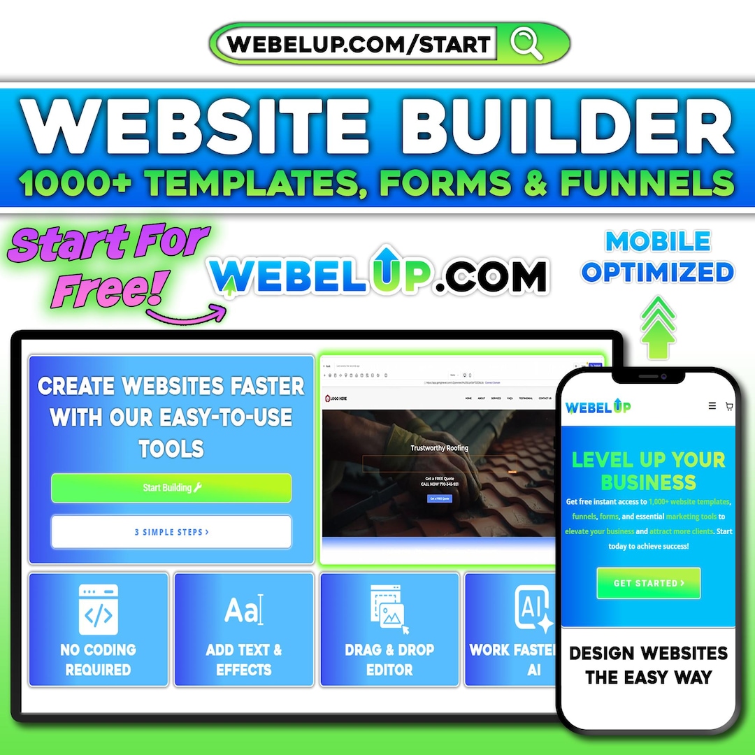 Website Builder Software Crm, 1000+ Templates, Forms, Funnels ...