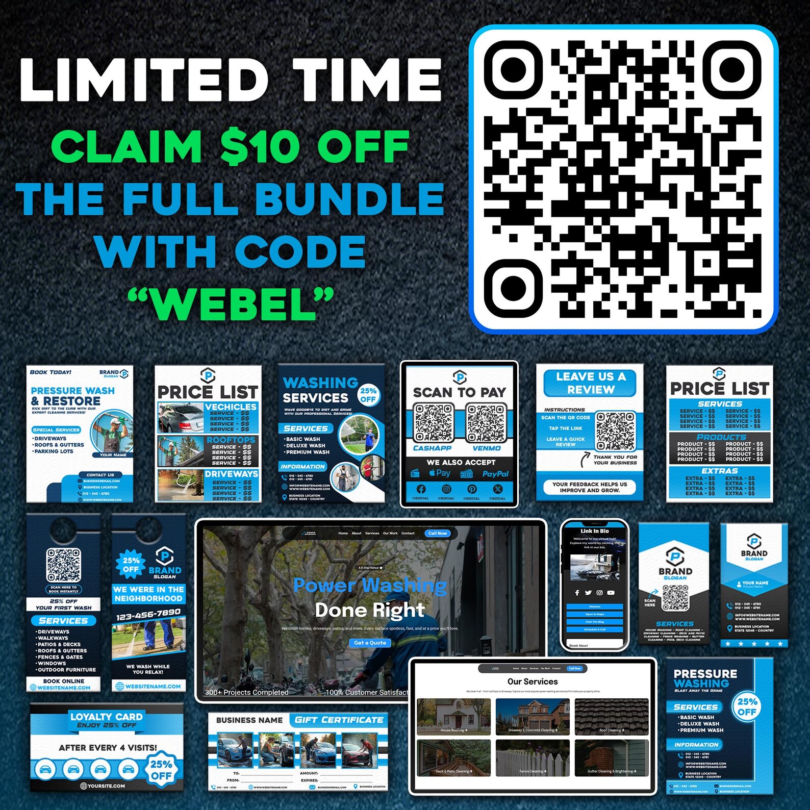 Pressure Washing Pricing List Template – Gutter, Window, Roof Power ...