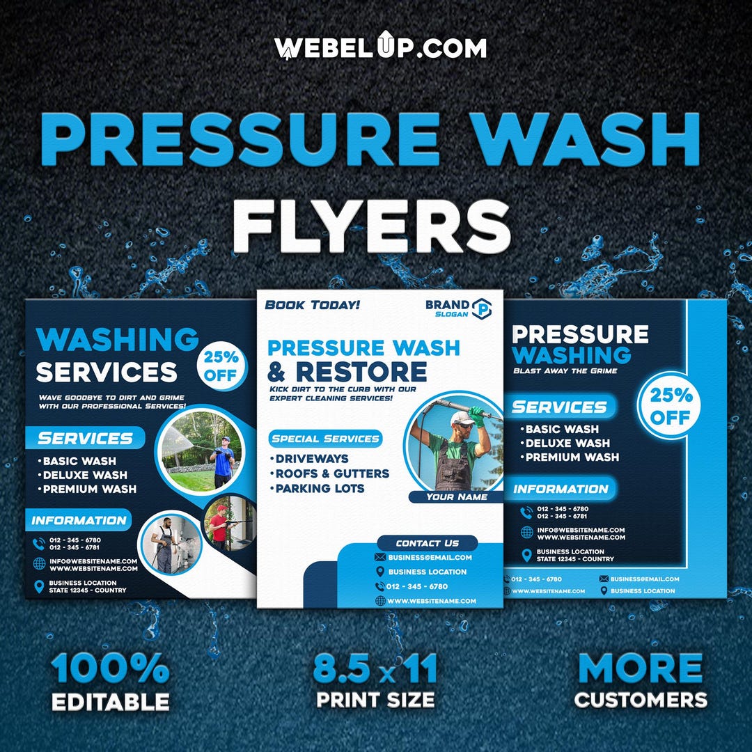 Pressure Washing Business Flyer – Gutter, Window, Roof Cleaning ...