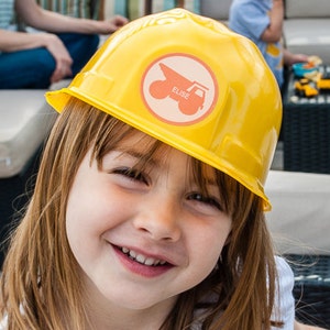 Construction Hat Stickers Personalized Printable -- Also Construction ...