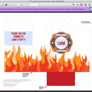 Fire Favor Bags for a Fireman Birthday Party or Planes Fire & Rescue ...