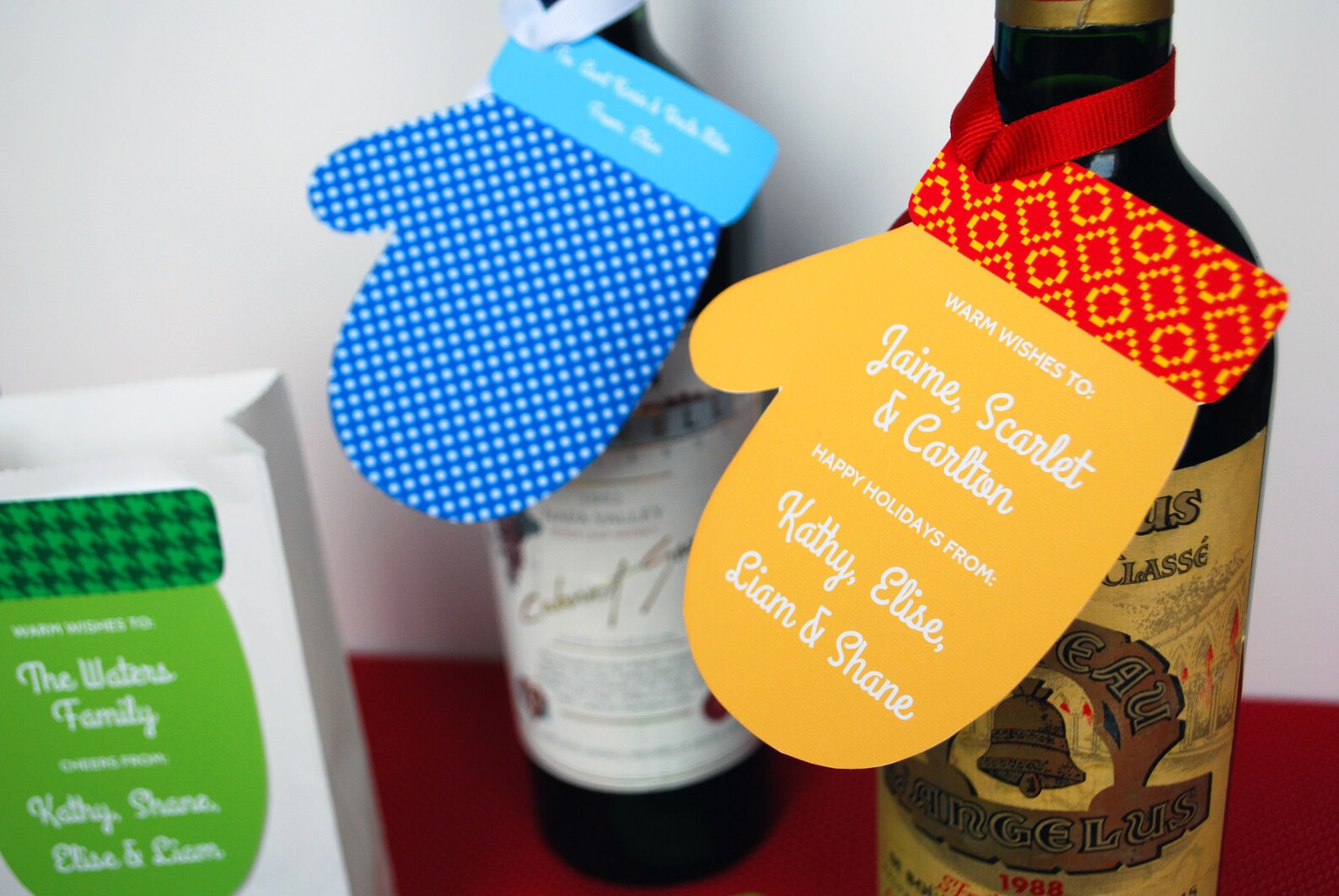 8 Designs EDITABLE Mitten Gift Tags Personalized for the | Etsy