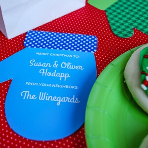 8 Designs! EDITABLE Mitten Gift Tags Personalized for the Christmas ...