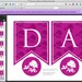 Personalized Rose Birthday Banner Printable in MAGENTA PINK for a ...