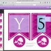 Personalized Rose Birthday Banner Printable in MAGENTA PINK - Etsy