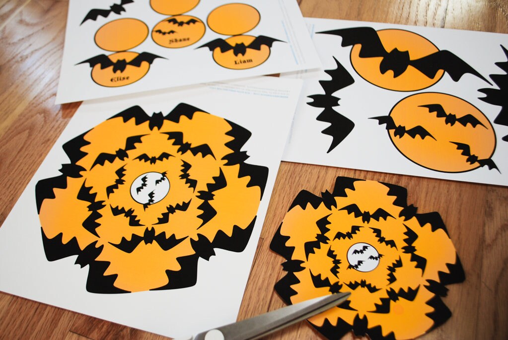 Eek Bats Printable Halloween Party Decorations Kit type to | Etsy