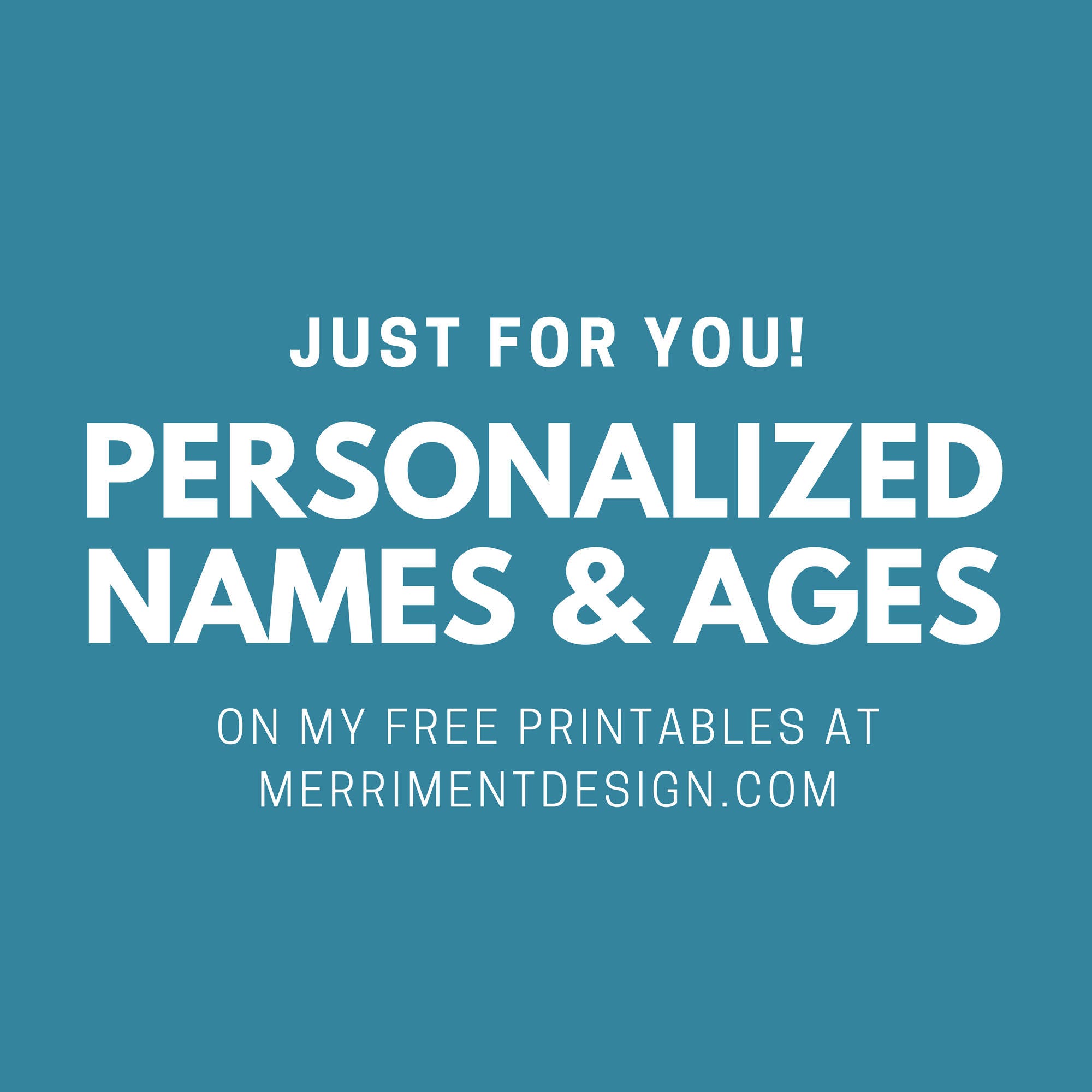 Personalized Names & Ages on My Free Printables at Merrimentdesign.com ...