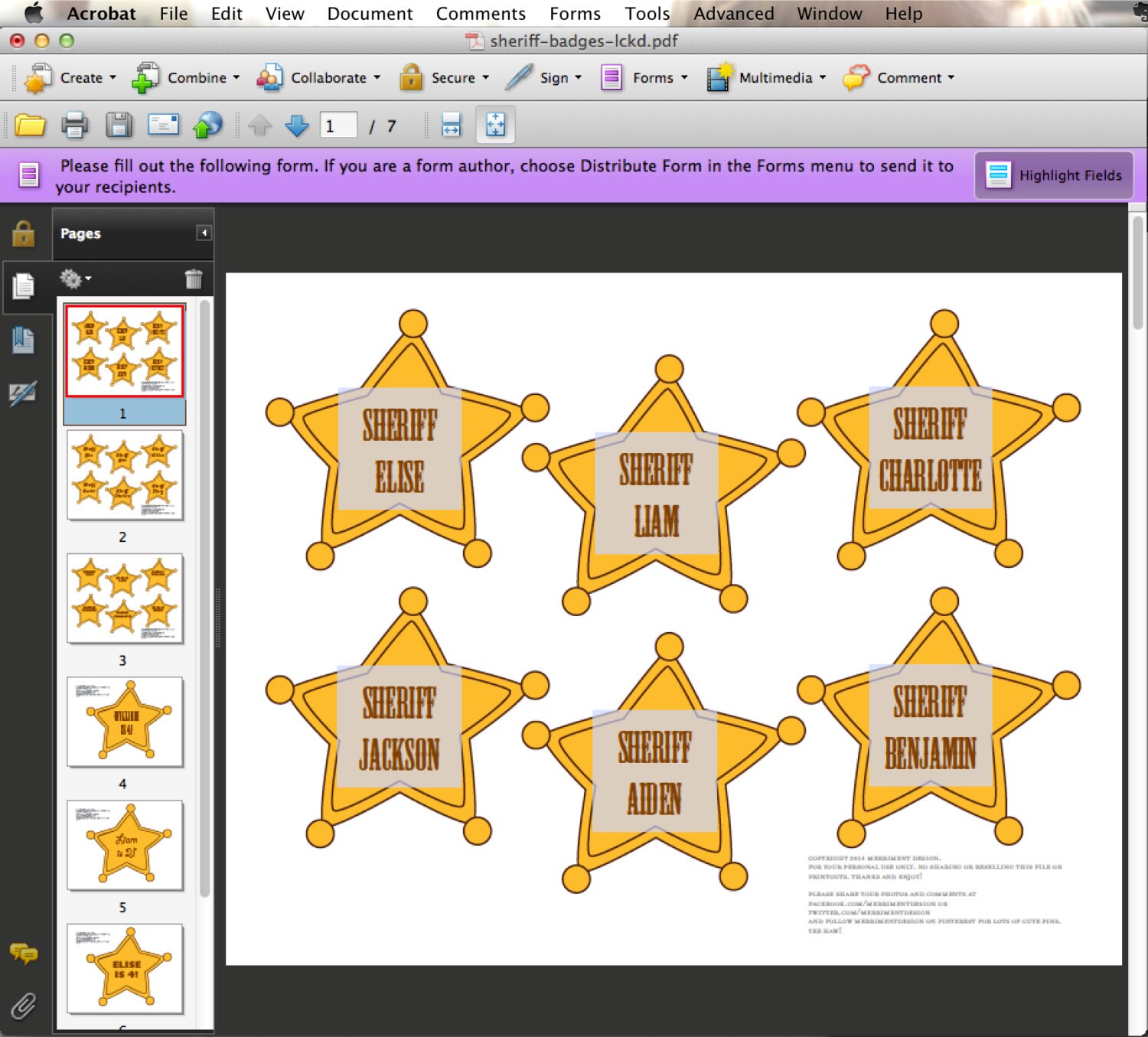 Sheriff Badges EDITABLE Printable PDF for Cowboy or Toy Story - Etsy