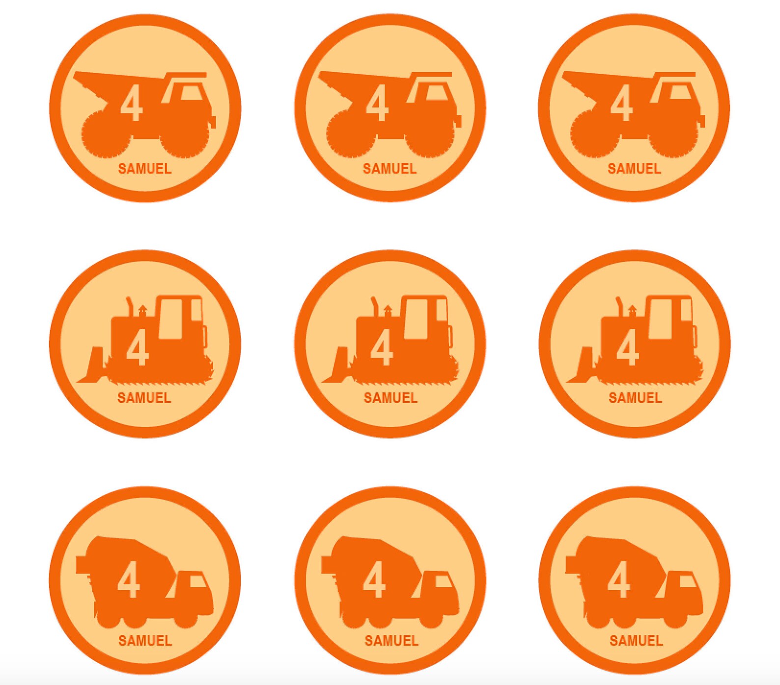 Construction Hat Stickers Personalized Printable Also | Etsy