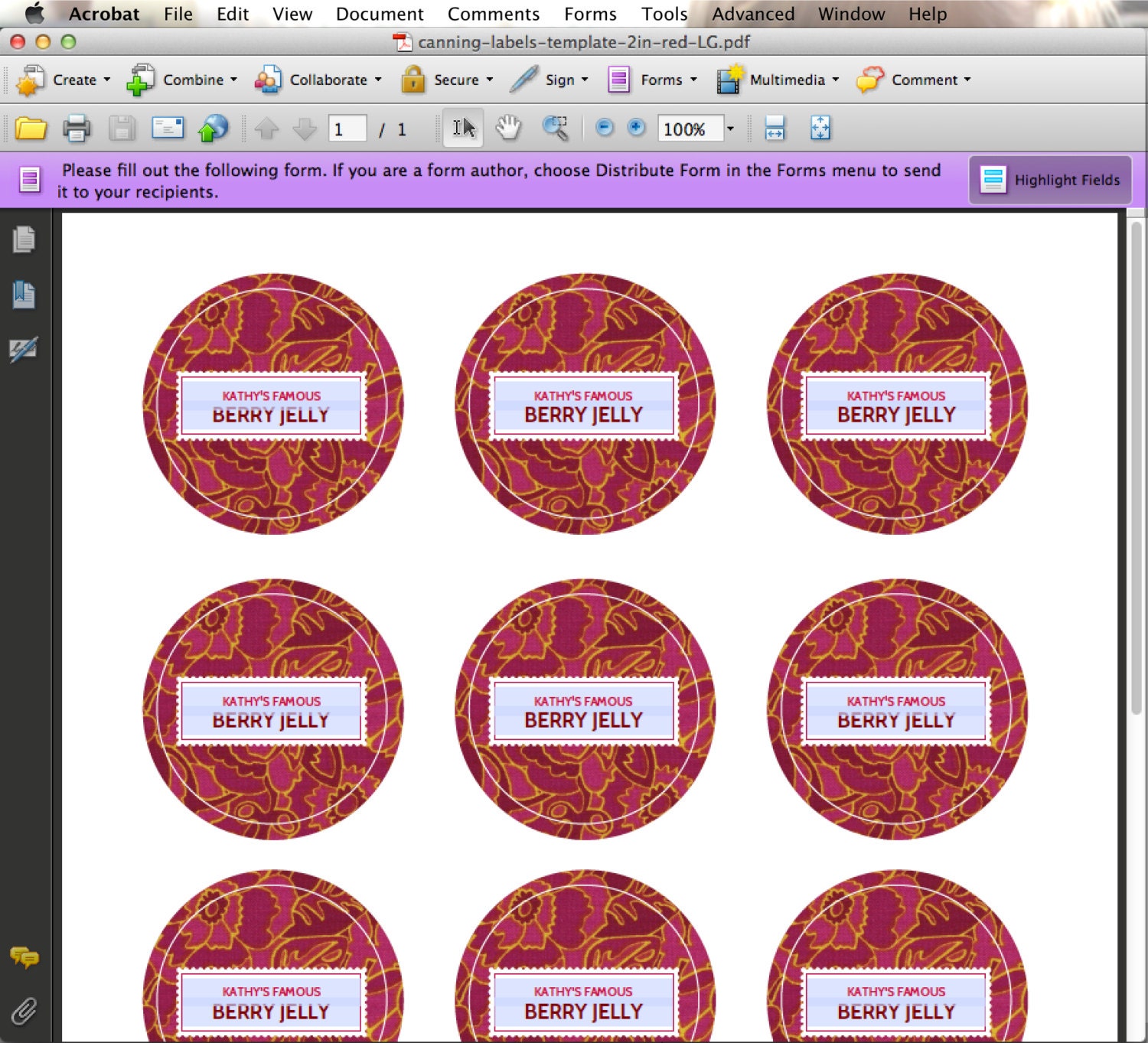 Printable Canning Labels in Red - Custom and Editable - Type to ...