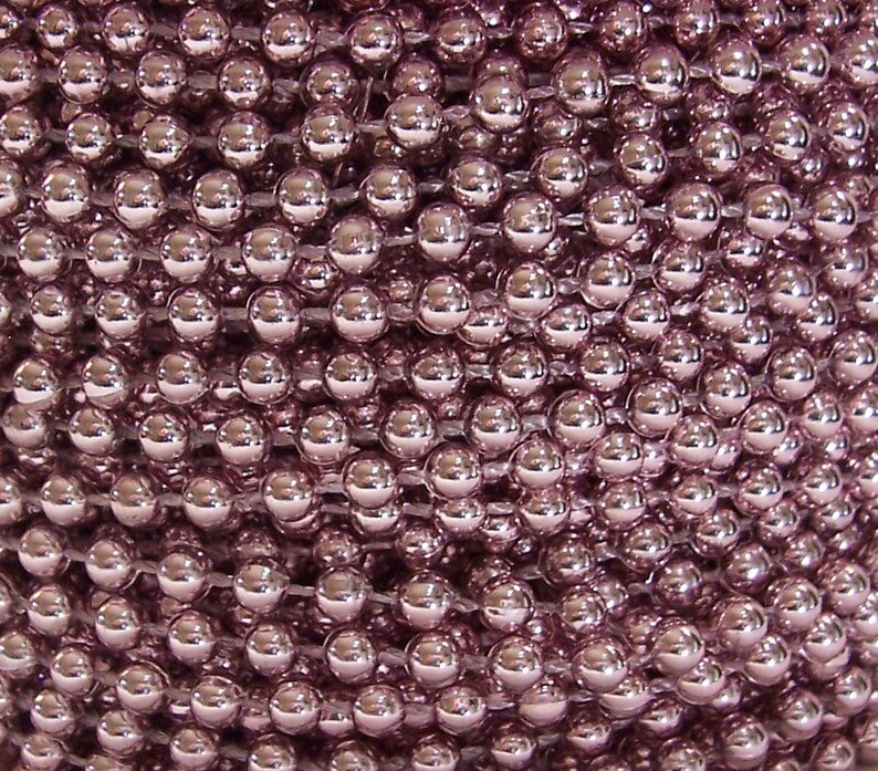 Beaded String Trim 4mm Metallic Pink 5 Yards Etsy