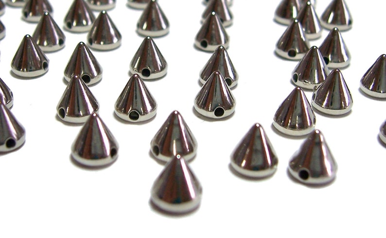 6mm Acrylic Silver Color Cone Spikes 50pcs - Etsy