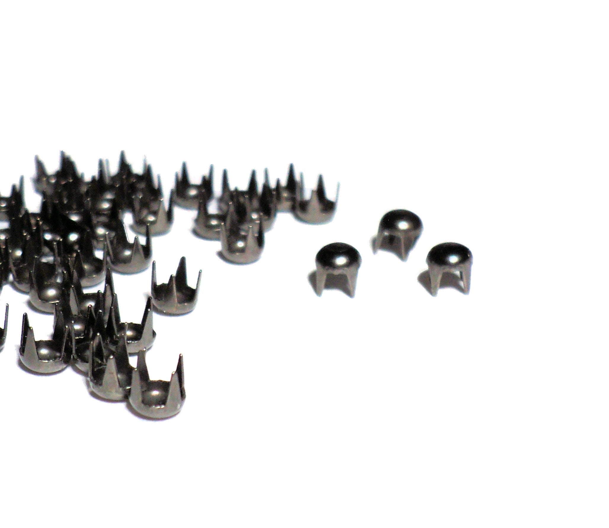 4mm Round Nail Head Rivets Pronged Studs Gunmetal Tone 100pcs - Etsy