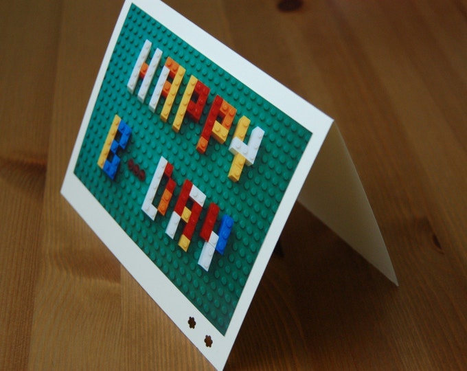 Lego Card happy Birthday or Wedding or With Your Initial - Etsy