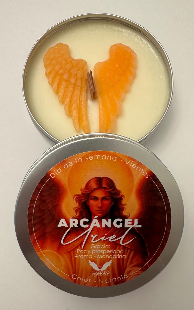 Archangel Candle • Palm Wax Spiritual Candle With Wooden Wick - Etsy