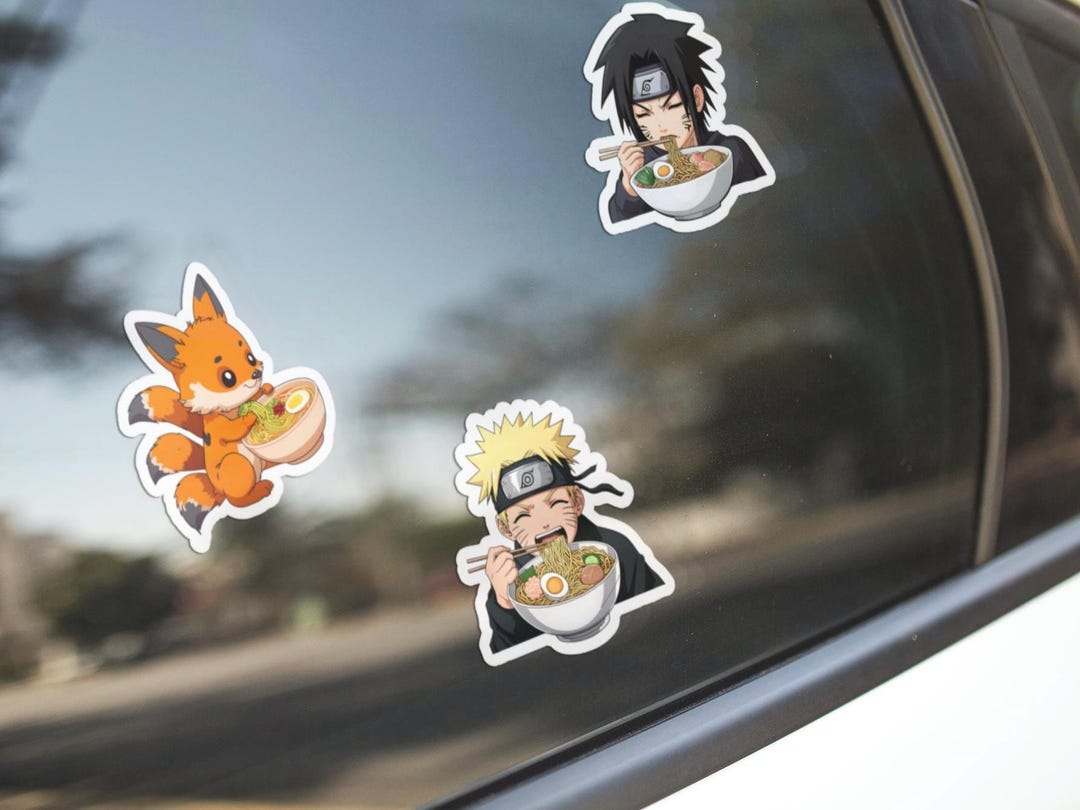Naruto-inspired Ninja Stickers | Anime Ramen Vinyl Decals | Laptop ...