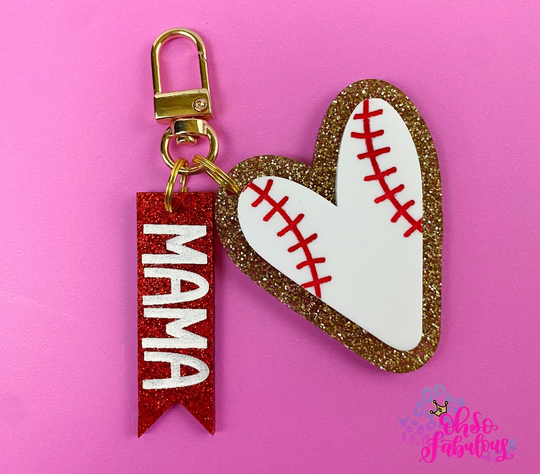 DIGITAL FILE Keychain/bag Charm Baseball Mama Laser File, SVG Glowforge ...