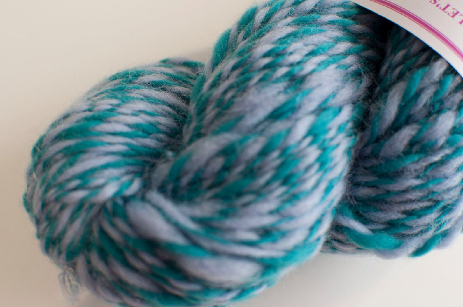 Welsh Ewe/merino Handspun Yarn in Shades of Pale Blue and Green 95g ...