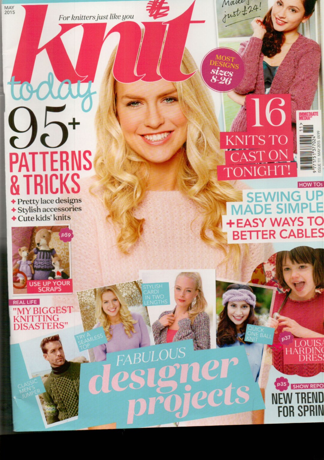 Knit Today Knitting Magazine Issue 111 May 2015 - Etsy