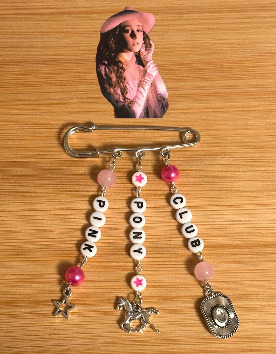 Pink Pony Club, Chappell Roan Safety Pin Charm, Safety Pin Bag Clip ...