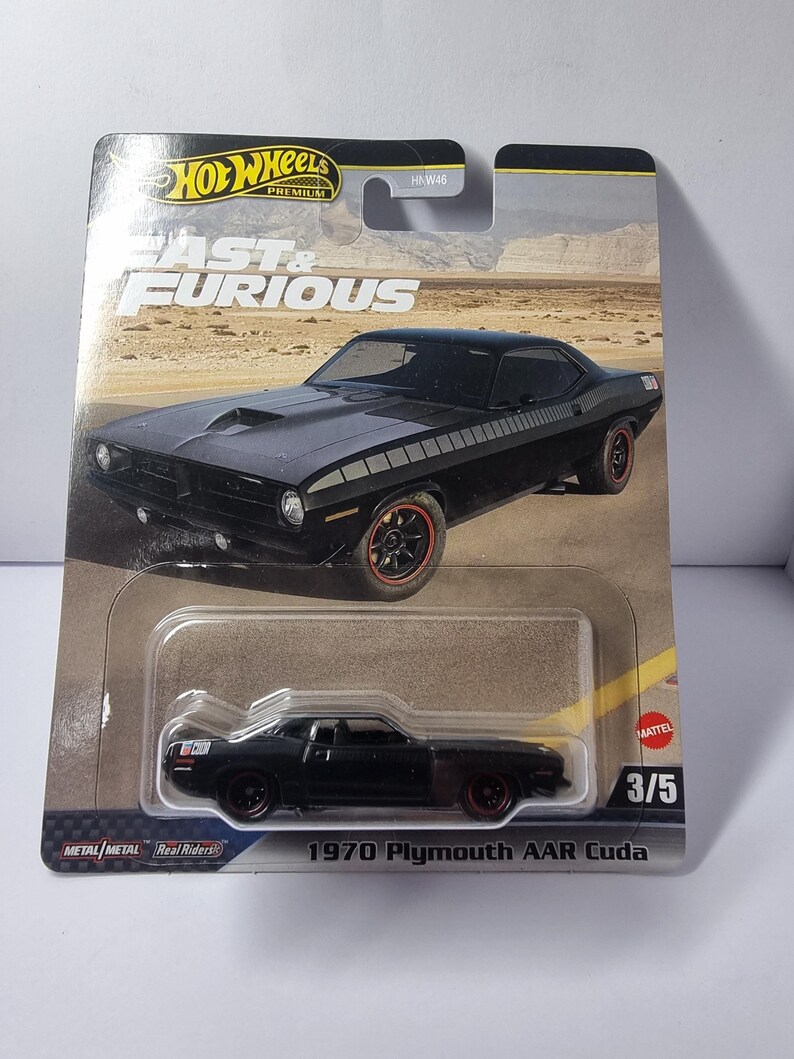 Hot Wheels Fast Furious Premium 1970 Plymouth AAR Cuda, Black 4/5 - Etsy