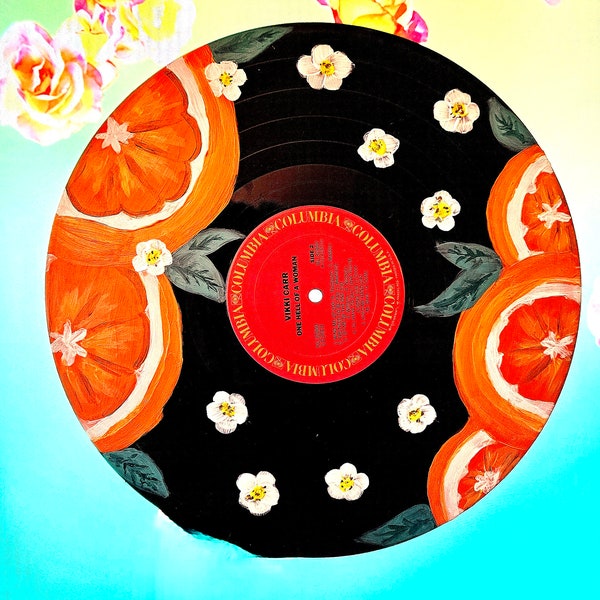 Painted Vinyl Record - Etsy