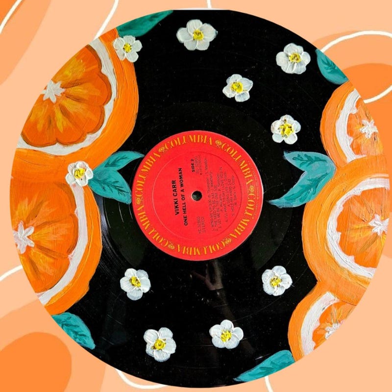 Painted Records - Etsy