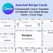 Assorted Recipe Card Template Bundle - Etsy