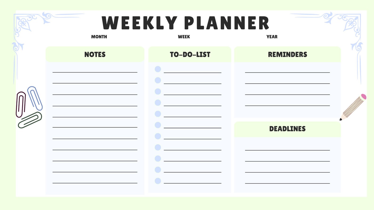 Weekly Planner Bundle Editable Template 32 Pages - Etsy