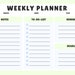 Weekly Planner Bundle Editable Template 32 Pages - Etsy