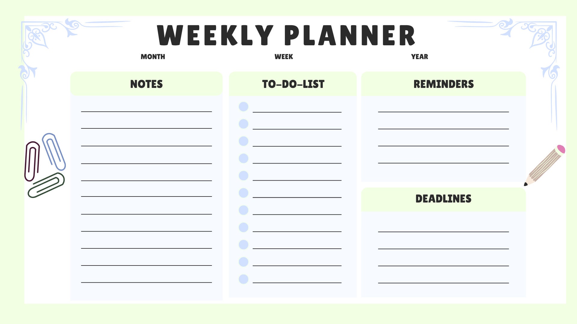 Weekly Planner Bundle Editable Template 32 Pages - Etsy