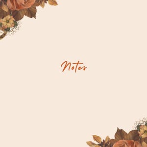 Set of 14 Floral Fall Note Pages - Etsy