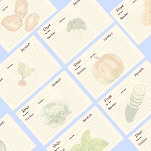Assorted Recipe Card Bundle Template - Etsy